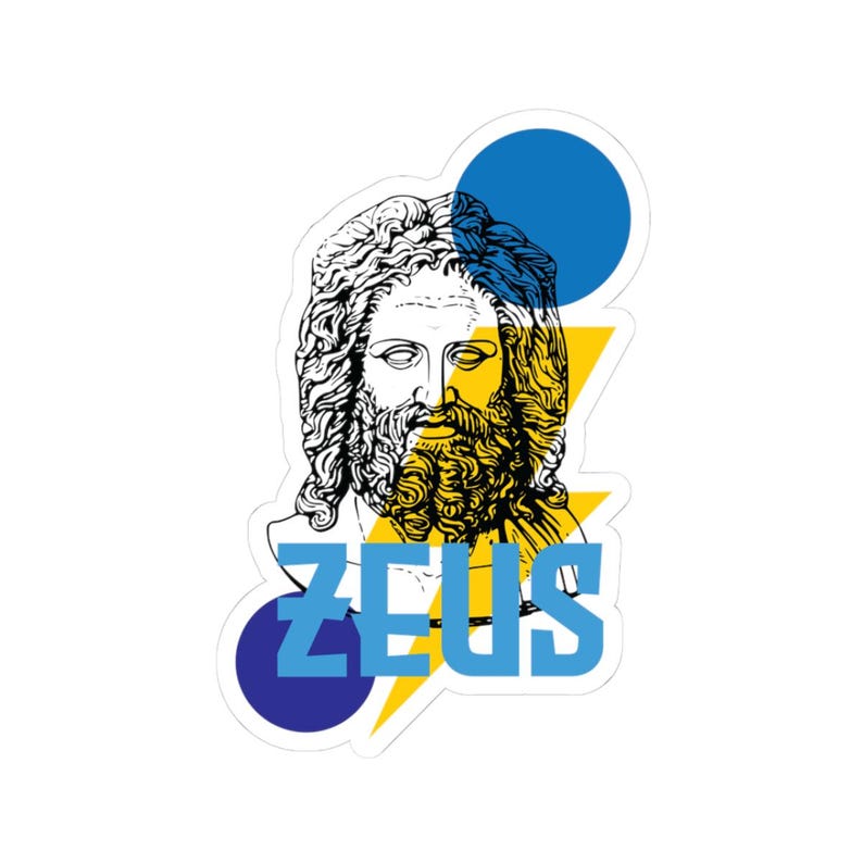 Zeus Stickers Greek Mythology Laptop Decals Art Pop Culture Sticker ...