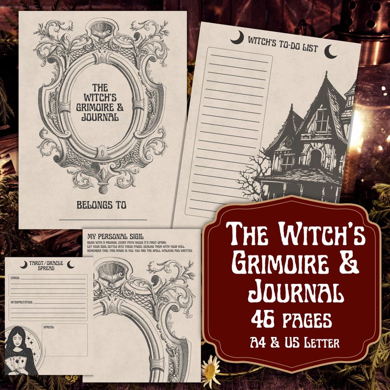 Vintage Witchcraft Printable Spellbook Pages, Witchcraft Junk Journal ...