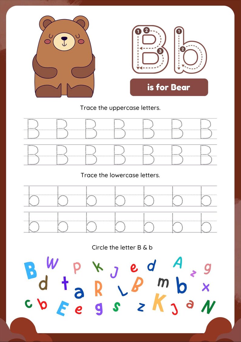 Printable Animal Alphabet Tracing Worksheets | ABC Letter Practice for ...