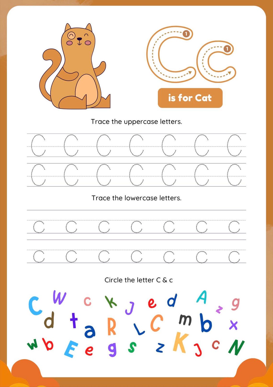 Printable Animal Alphabet Tracing Worksheets | ABC Letter Practice for ...