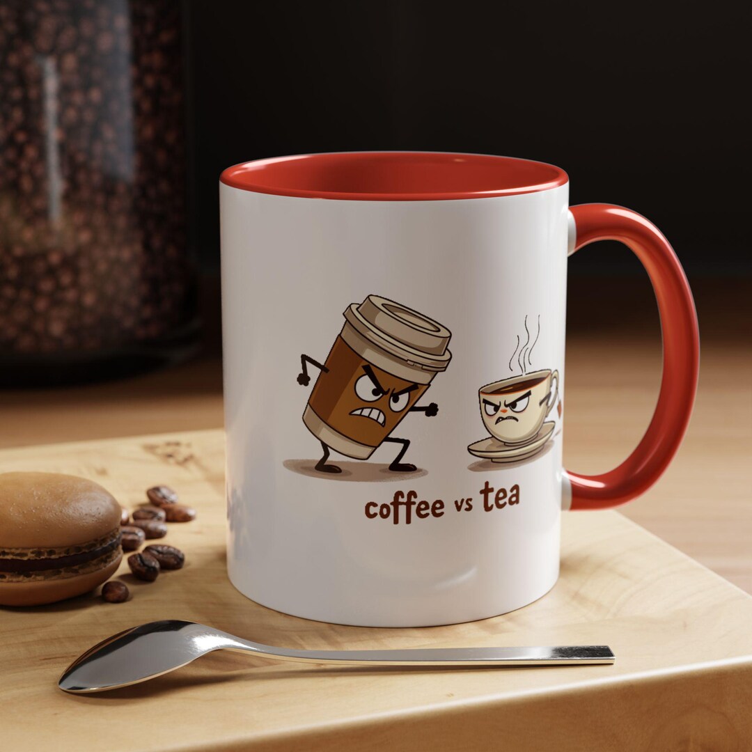 Coffee Vs Tea. Funny, Artistic Cup, Gift for Anyone. Drinkware for Home ...