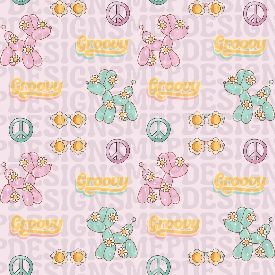 GROOVY DOGS SEAMLESS - Etsy