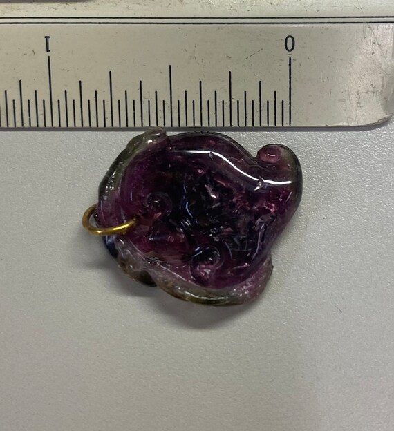 Vintage chinese carved ruby red and green tourmaline … - Gem