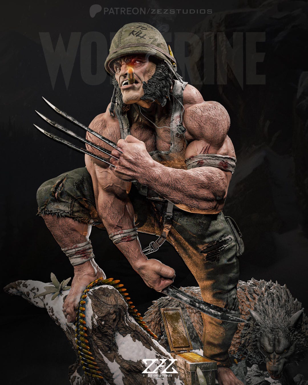 Wolverine Full Statue + Bust - STL ZEZ Studio - Etsy