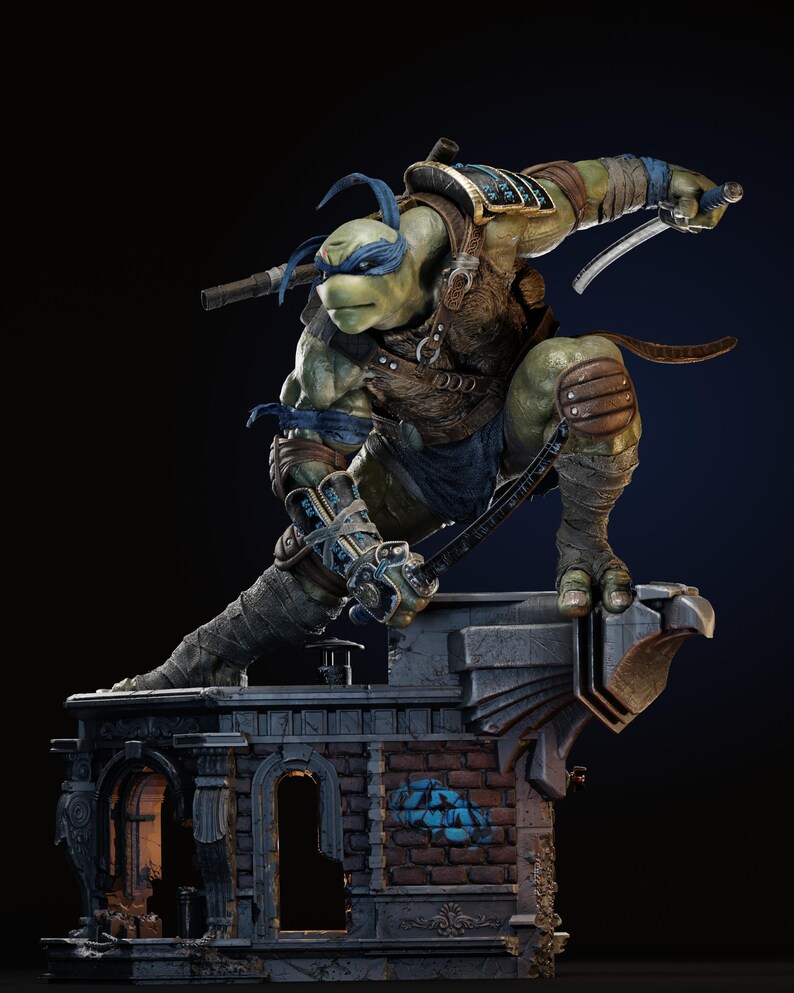 Leo TMNT Tortuga Ninja Full Statue + Bust - STL ZEZ Studio - Etsy Australia