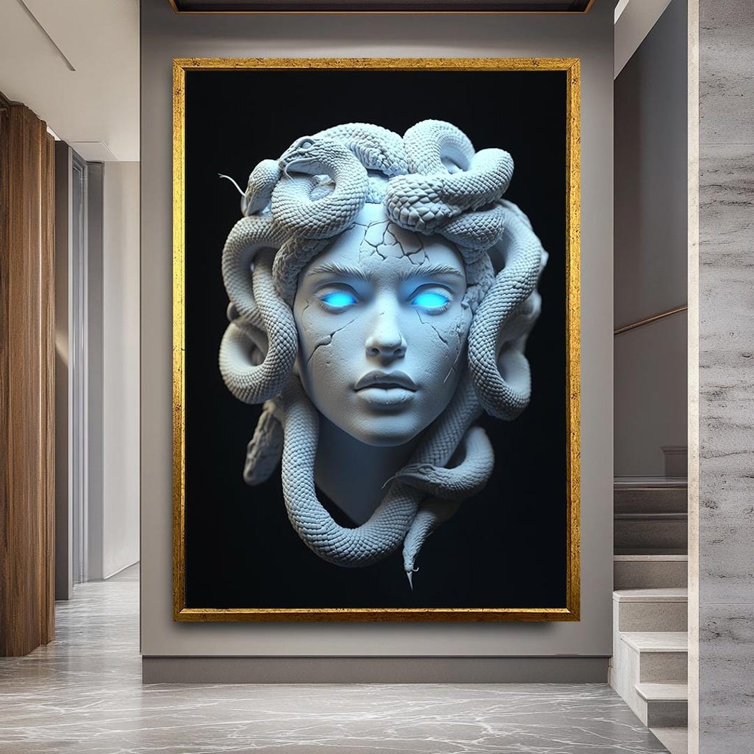 Futuristic Medusa Canvas Print: Sci-fi Gothic Wall Art - Etsy