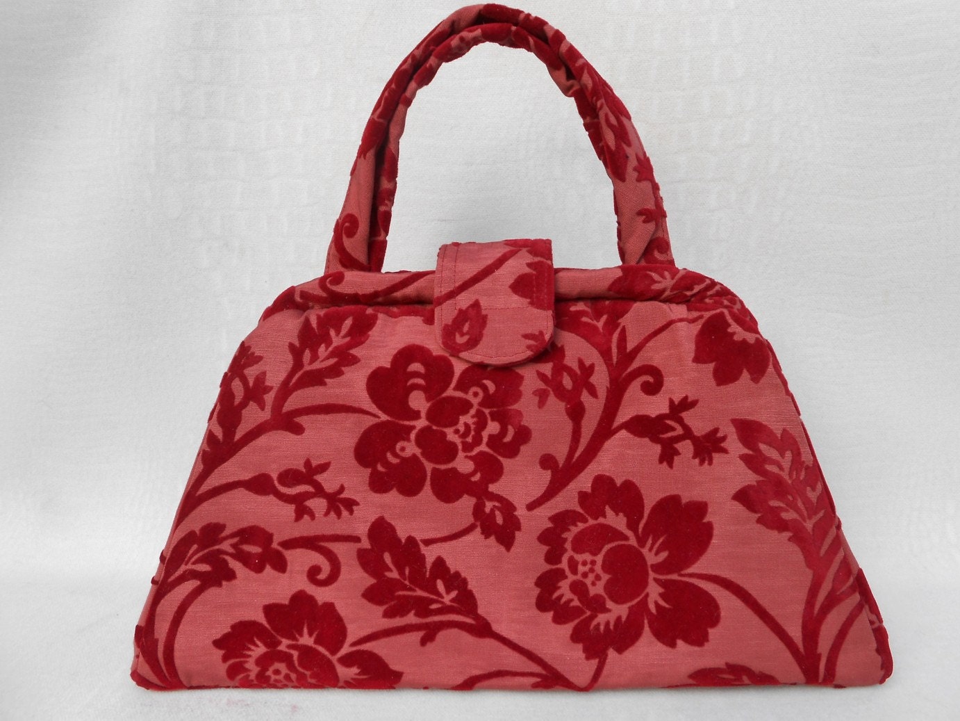 Structured Handbag - Scarlet Red - Etsy