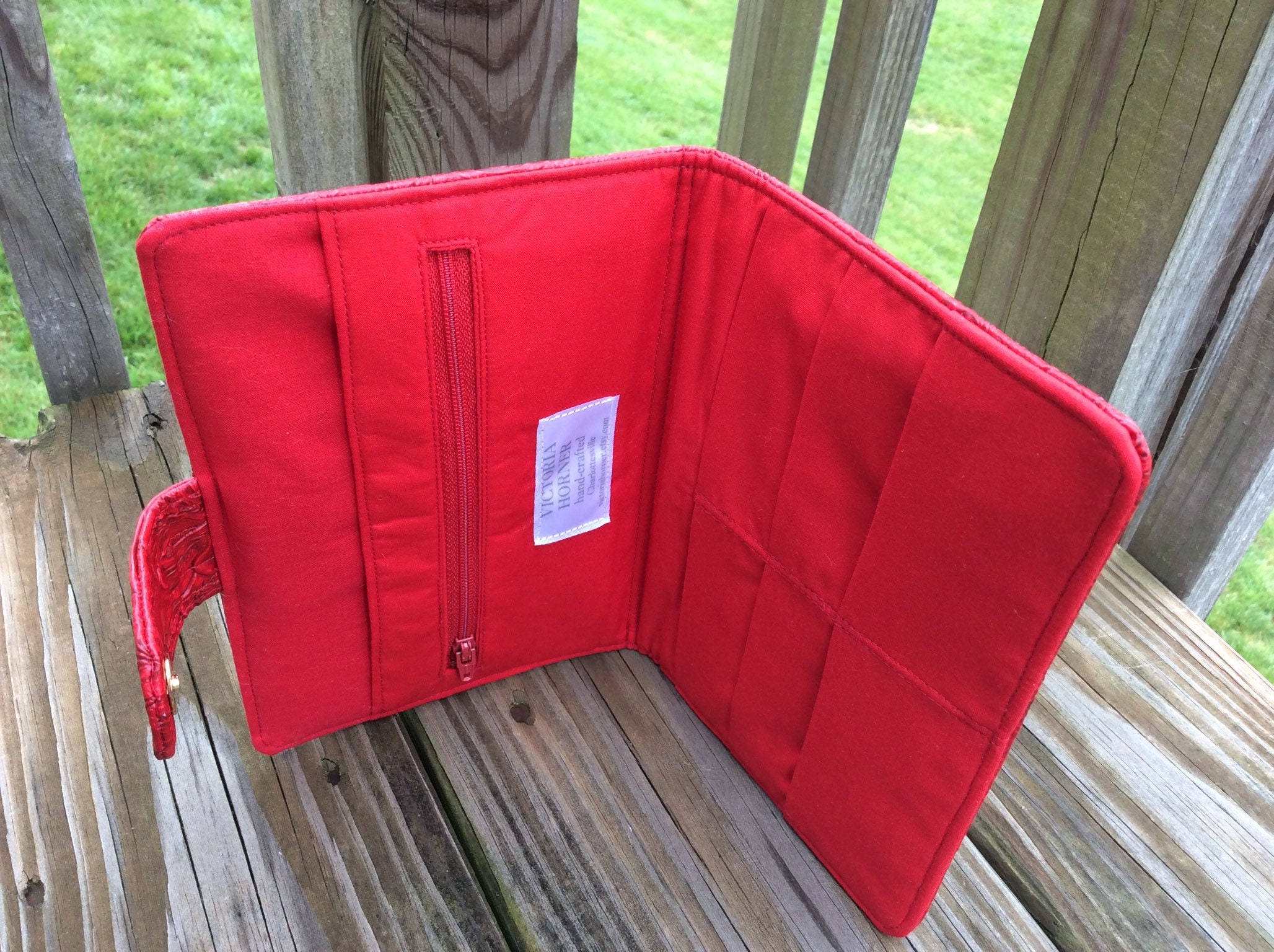 Red Wallet Vinyl Tooled Texture - Etsy