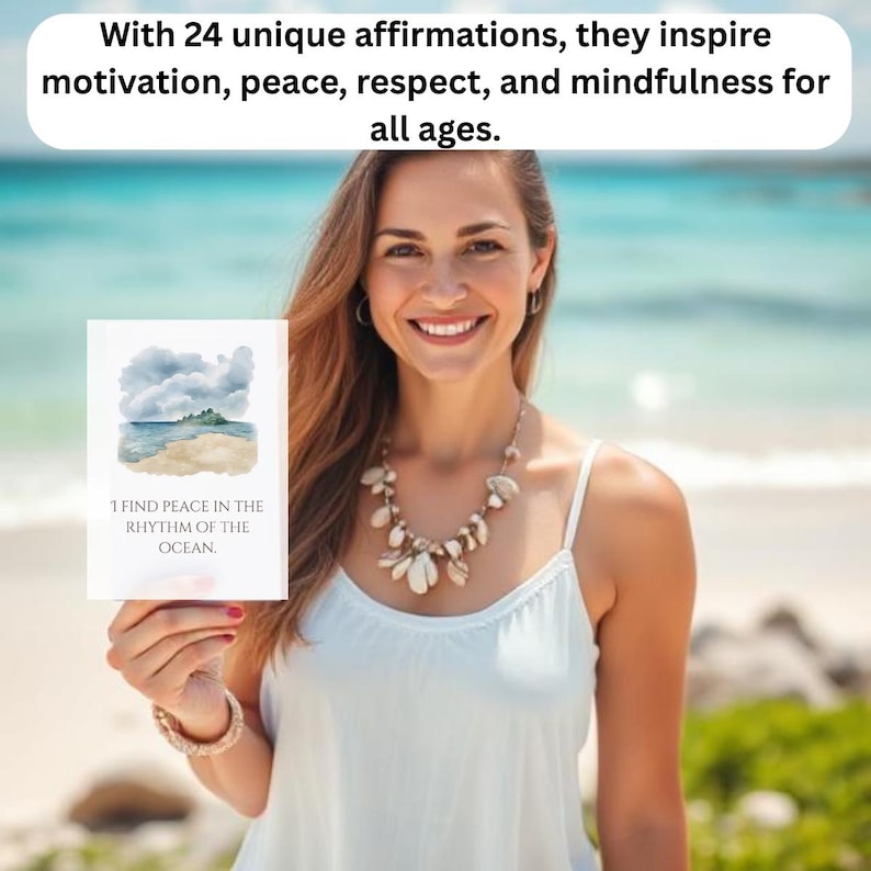 24 Australian Beach Affirmation Cards | Digital Printable A4 ...