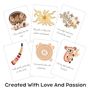 Aboriginal Art Affirmation Cards: Mindfulness & Respect (digital ...