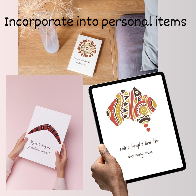 Aboriginal Art Affirmation Cards: Mindfulness & Respect (digital ...