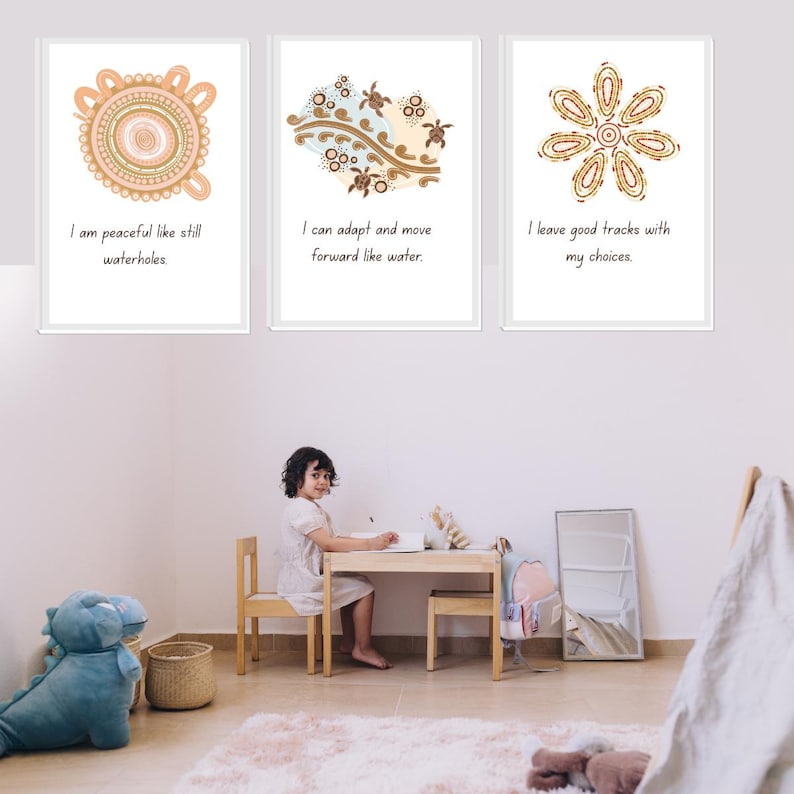 Aboriginal Art Affirmation Cards: Mindfulness & Respect (digital ...