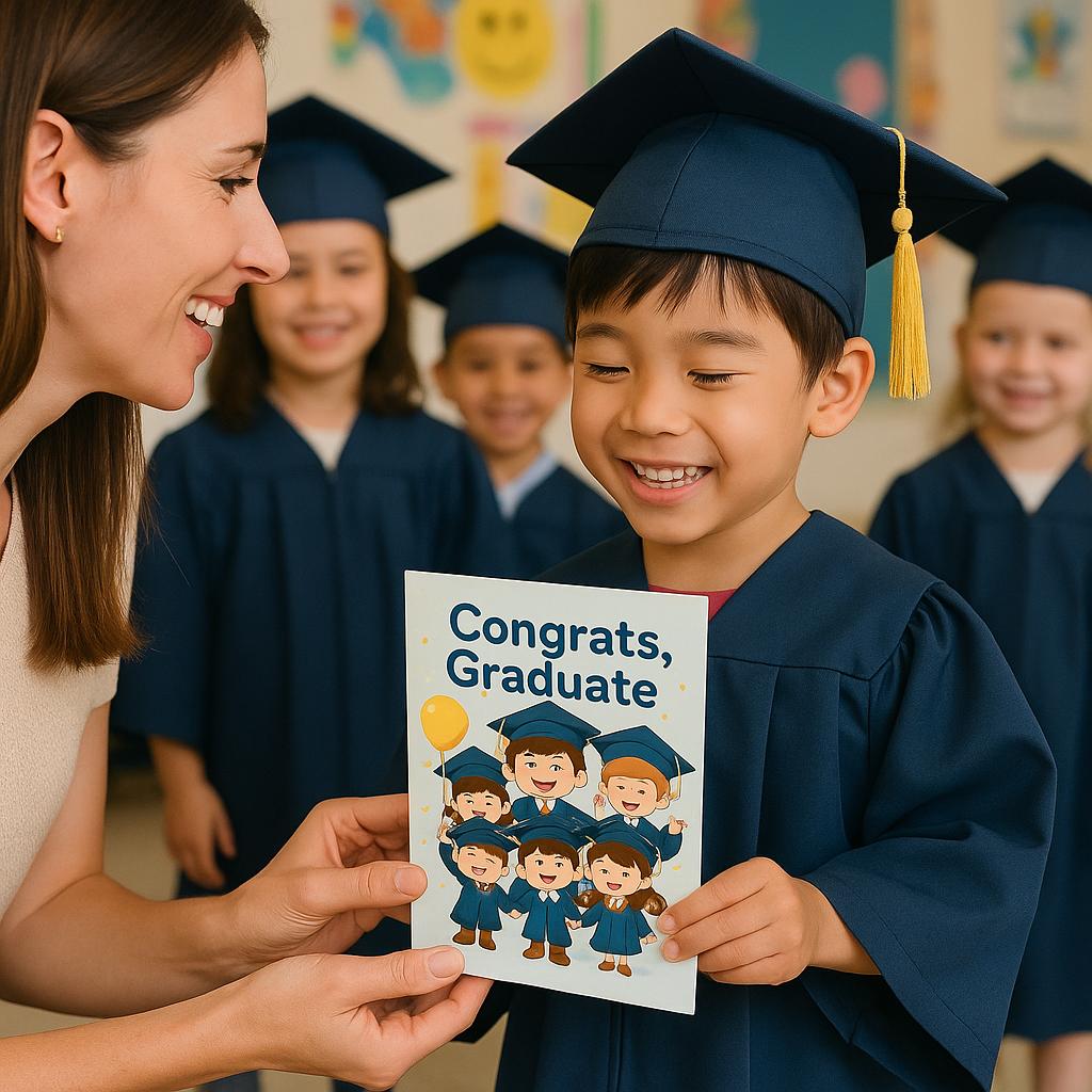 Congrats Graduate Card – Printable Kindergarten & Preschool Graduation ...