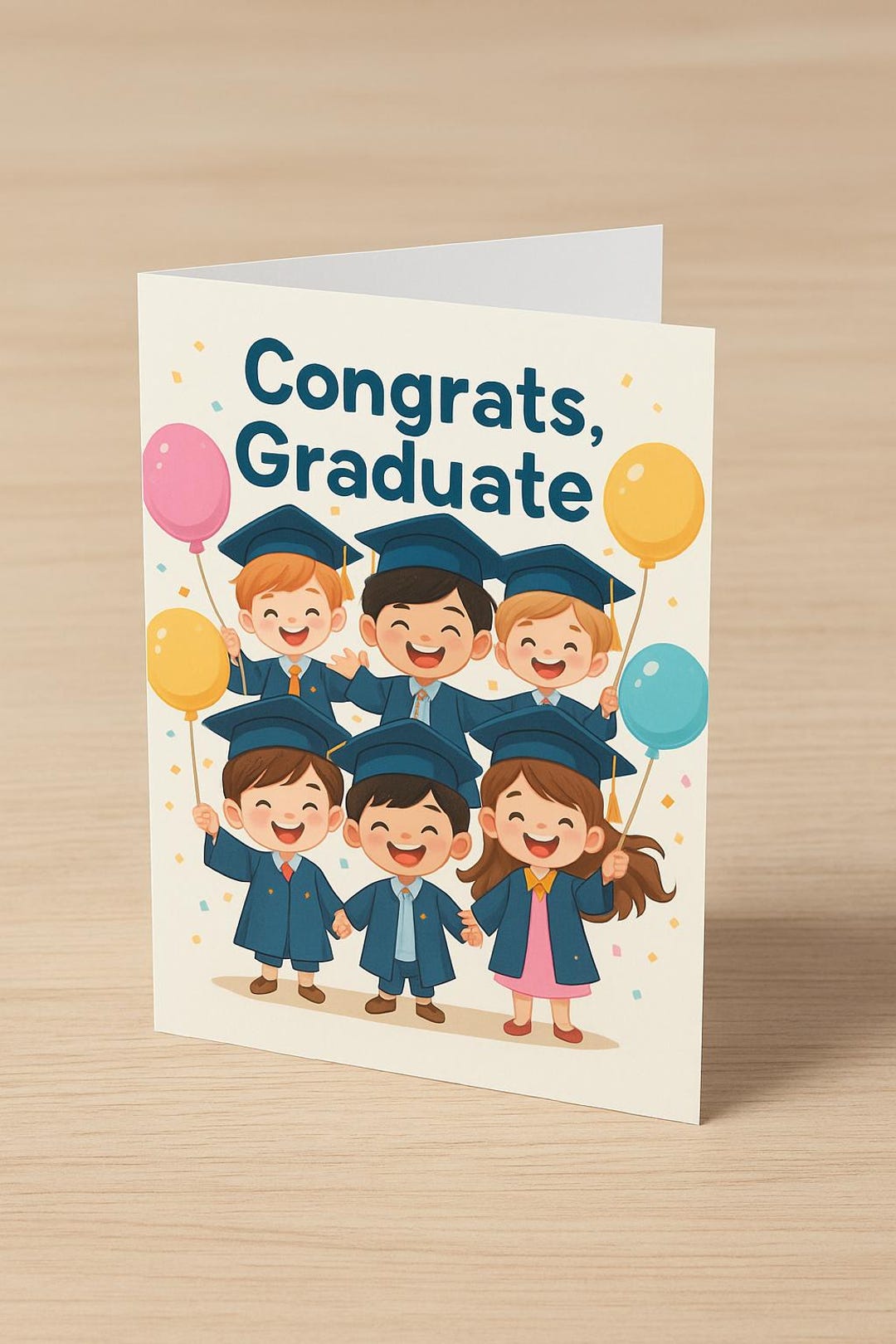 Congrats Graduate Card – Printable Kindergarten & Preschool Graduation ...