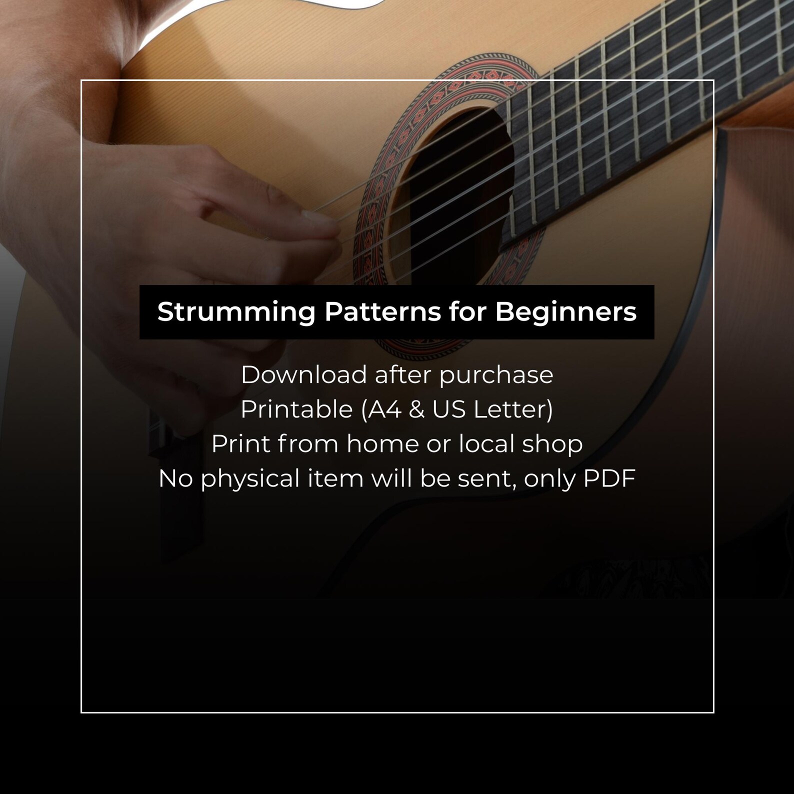 Strumming Patterns for Beginners | Guitar Rhythm Guide Printable | Easy ...