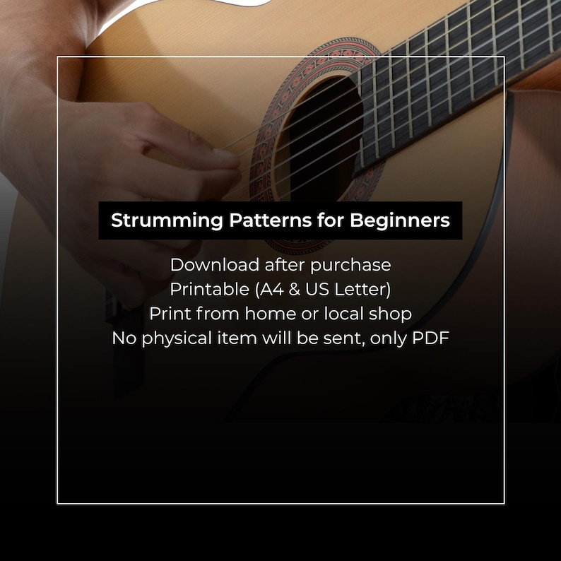 Strumming Patterns for Beginners | Guitar Rhythm Guide Printable | Easy ...