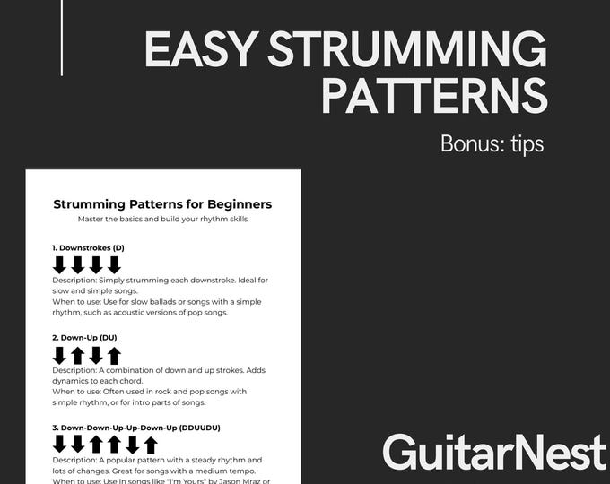 Guitar Strumming Patterns PDF | Essential Acoustic Guitar Rhythm Guide ...