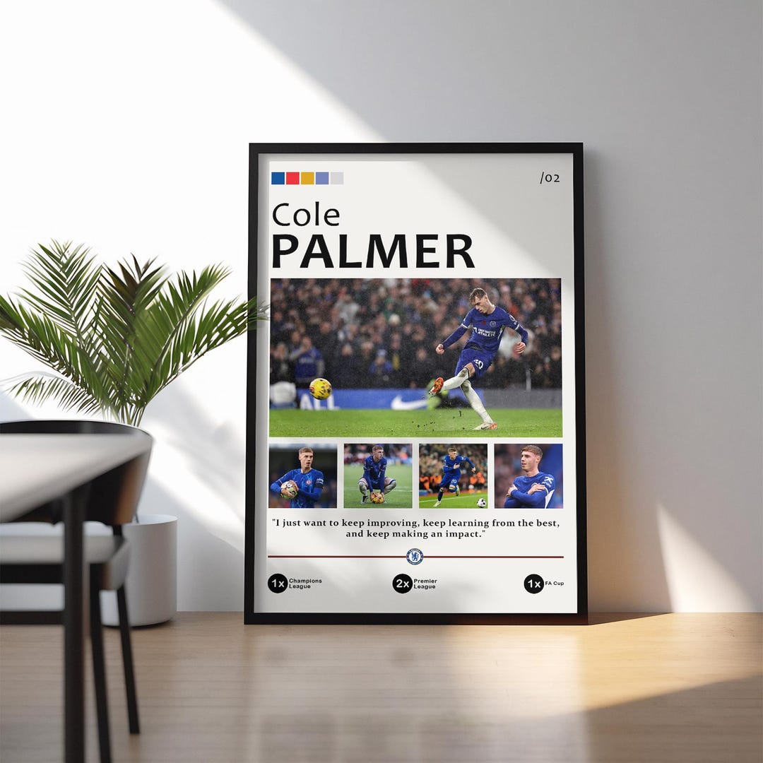 Cole Palmer Poster / Chelsea Football Club Poster / Printable Wall Art ...