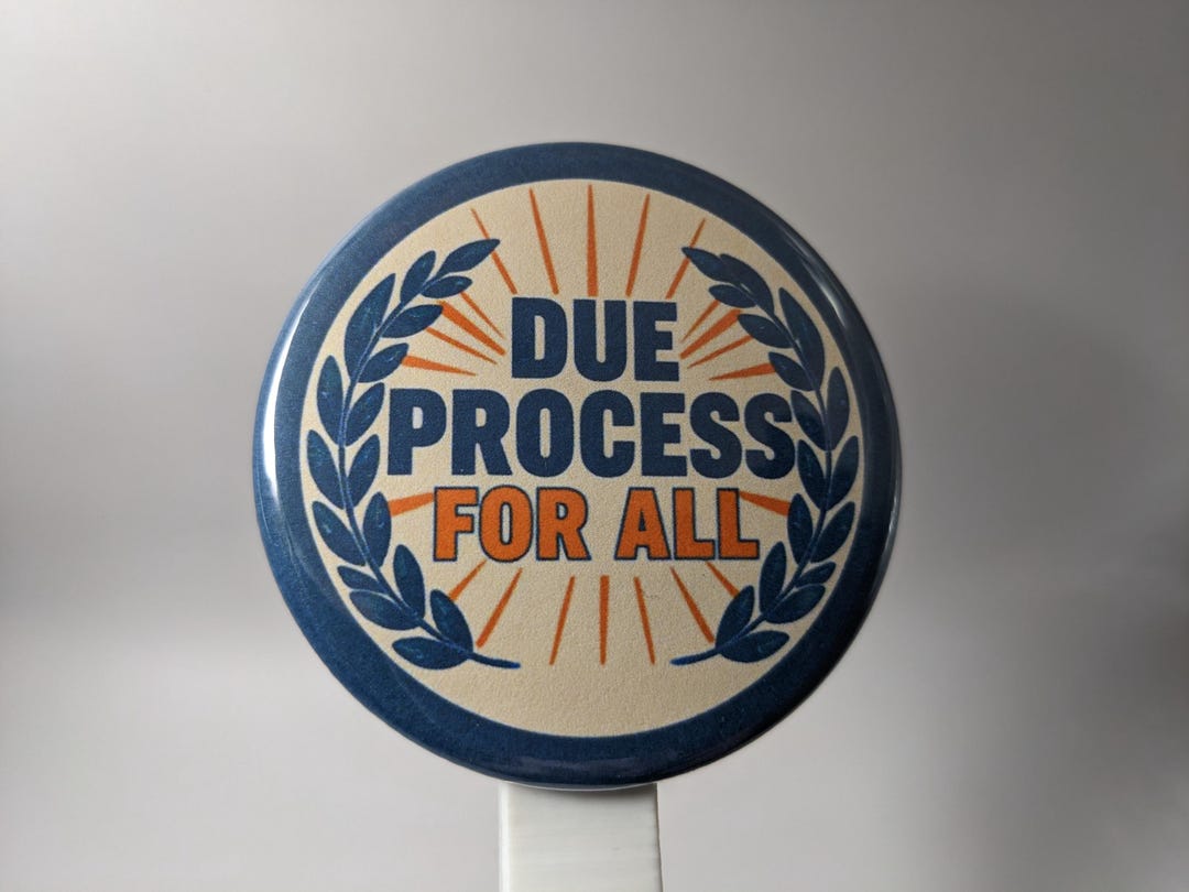 Due Process for All – 1" / 2.25" Button (design 5) – Democracy ...