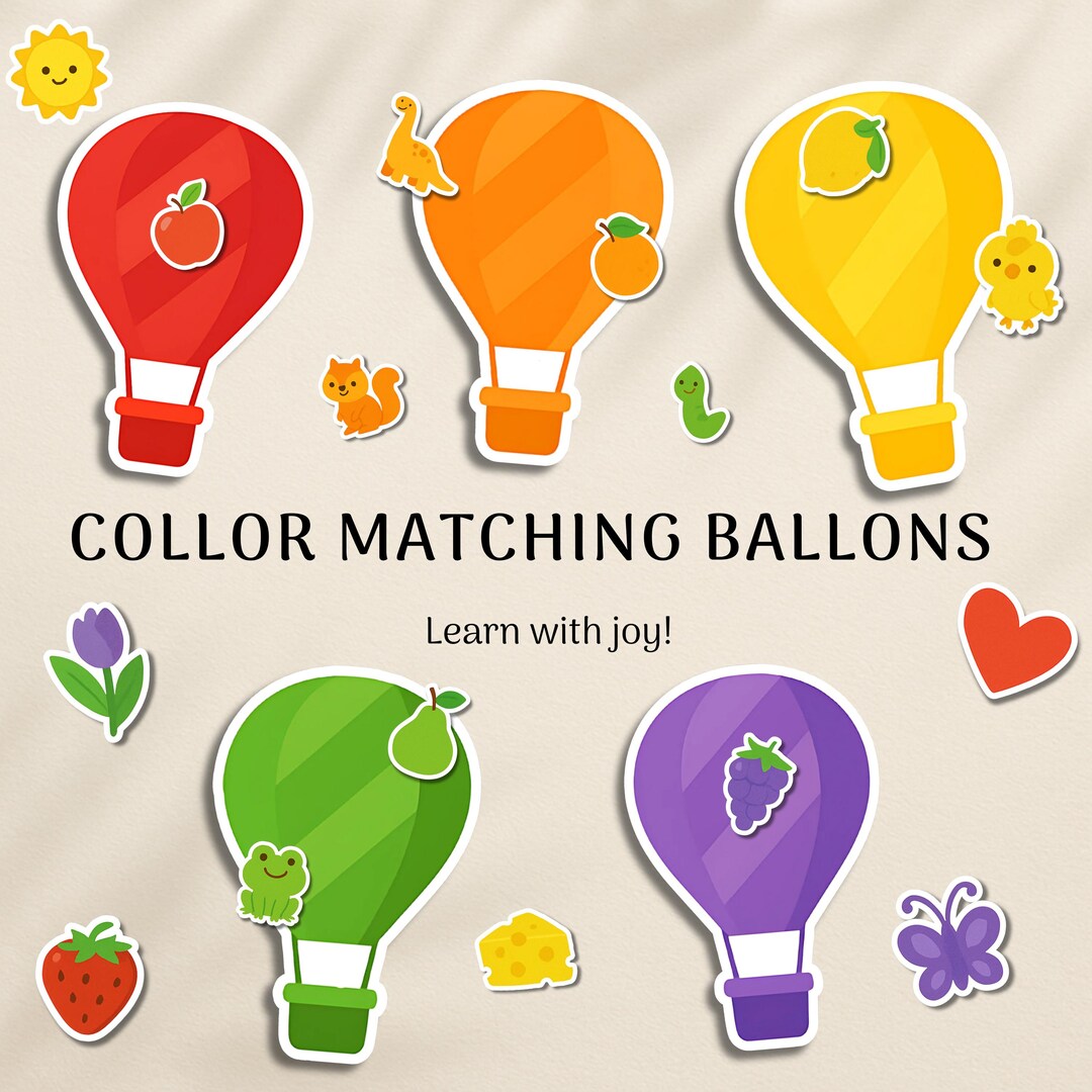Color Matching Activity for Kids, Toddler Color Printables, Montessori ...