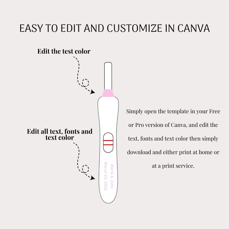Pregnancy Test Game for Baby Shower, Fun Scratch-off Favors ...