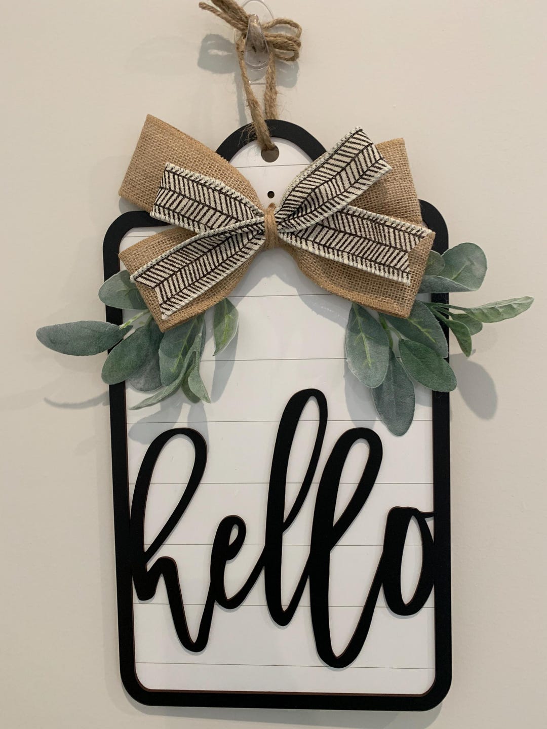 Hello Farmhouse Front Door Sign | Farmhouse Decor | Farmhouse Shiplap ...