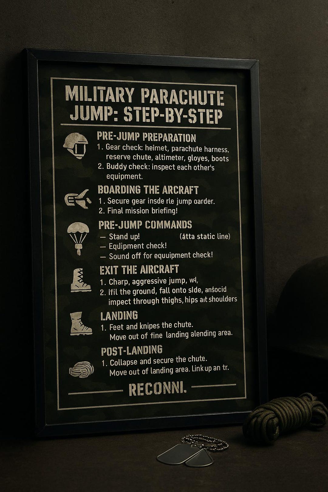 Military Parachute Jump: Step-by-step Guide | Reconnl | Printable ...