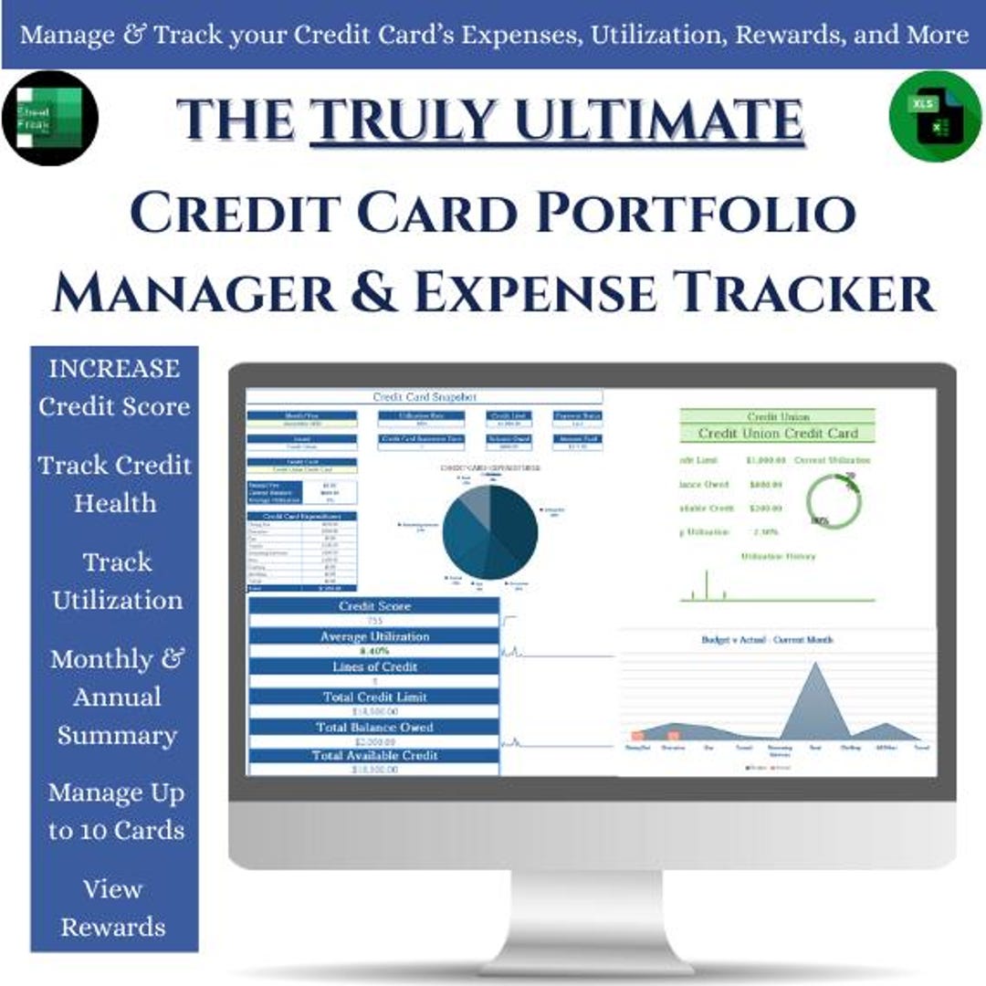 The Ultimate Credit Card Portfolio Manager and Expense Tracker | Excel ...
