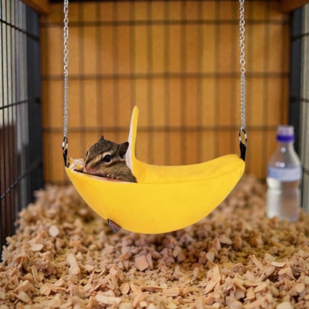 Banana Hammock: Plush Hanging Bed for Hamsters, Mice, Gerbils - Etsy