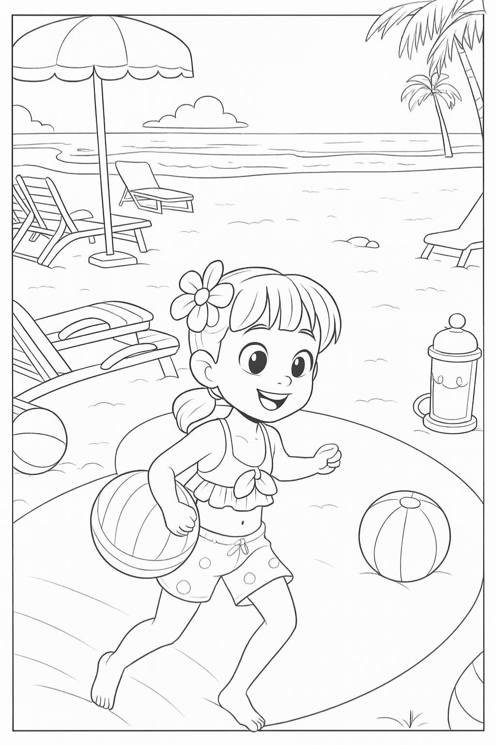 10 Fun Children Beach Coloring Sheets - Etsy