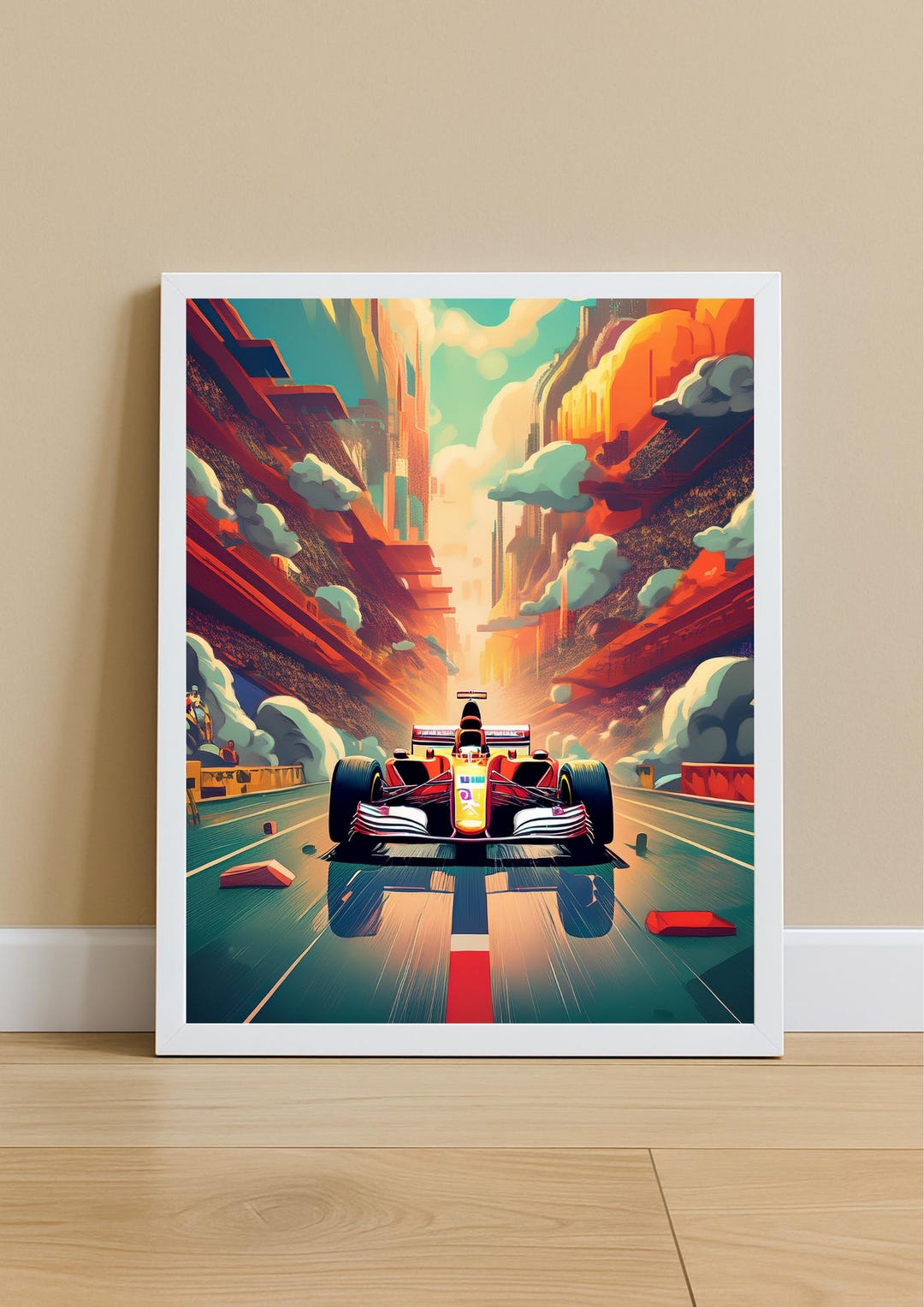 Formula 1 Cartoon Poster / F1 Poster / Formula 1 Print / Wall Art / F1 ...