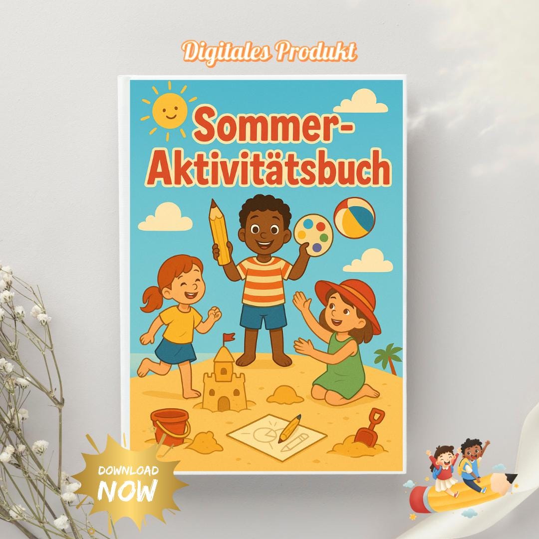 Summer Activity Book for Kids | Printable A4 PDF Booklet | Coloring ...
