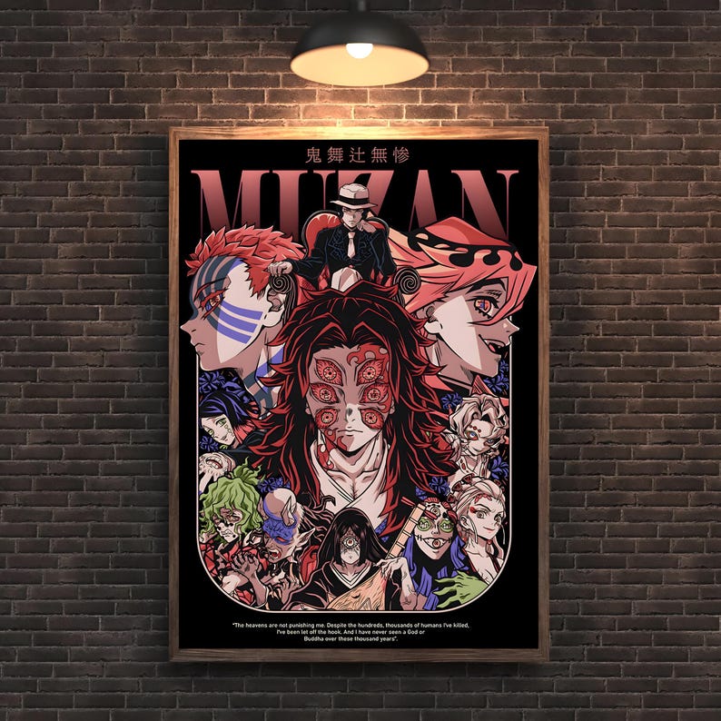Demon Slayer Poster | Muzan Kibutsuji Wall Art - Upper Moon Akaza ...