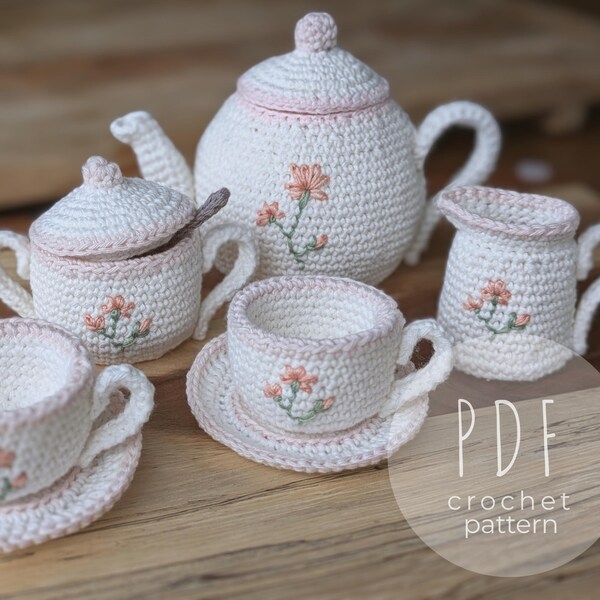 Crochet Tea Set - Etsy