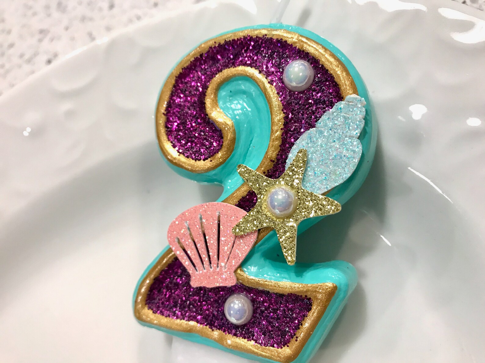 BIRTHDAY CANDLE First Birthday Sea Shell Seashell Cake - Etsy