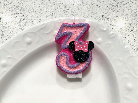 Baby Minnie Mouse Candle MINNIE DREAM PARTY BIRTHDAY CANDLE | Kids