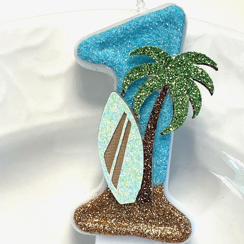 Surfboard and Palm Tree - Etsy