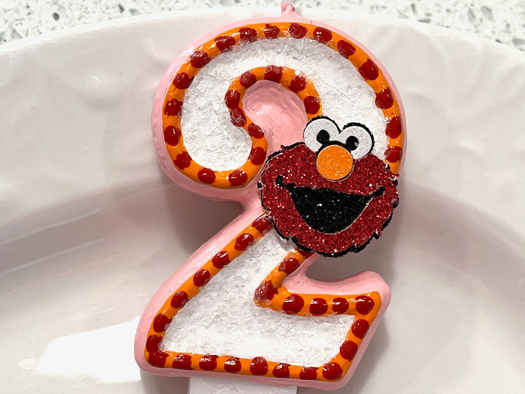 BIRTHDAY CANDLE, Elmo, First Birthday, Pink and Red, Cake Topper, I Am ...