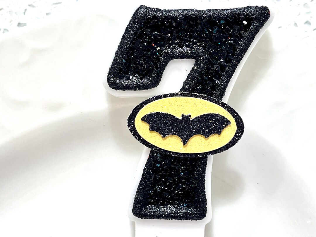 BIRTHDAY CANDLE, Super Hero, Batman, Smash Cake Photo Prop, - Etsy
