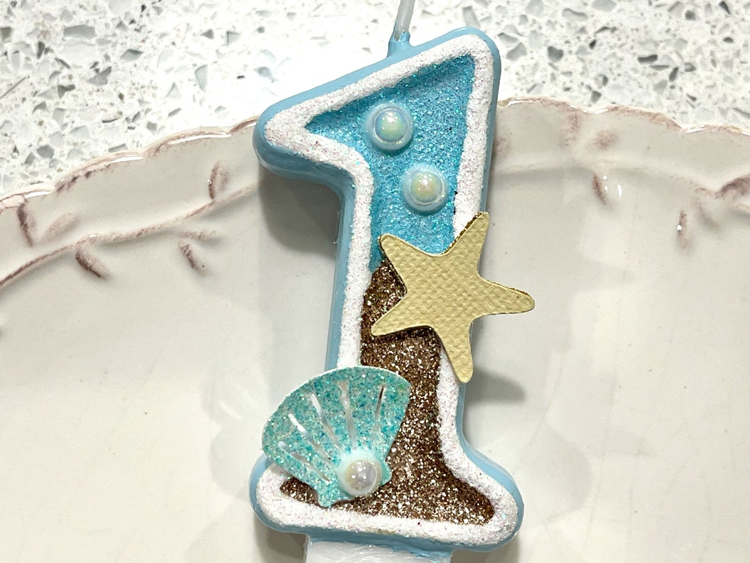 BIRTHDAY CANDLE, First Birthday, Sea Shell, Seashell, Cake Topper, I Am ...