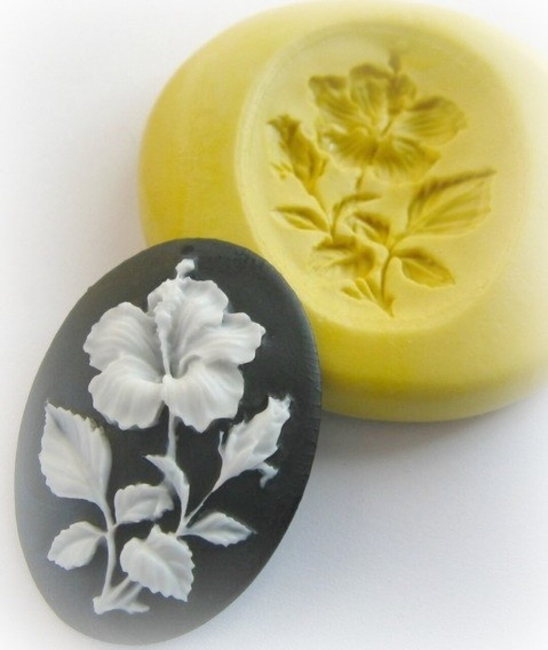Flower Cameo Mold PMC Soap Embed Clay Resin Mould - Etsy