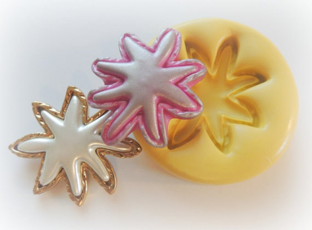 Star Mold Fancy Star Silicone Molds Cabochon Polymer Clay Resin Freeze ...