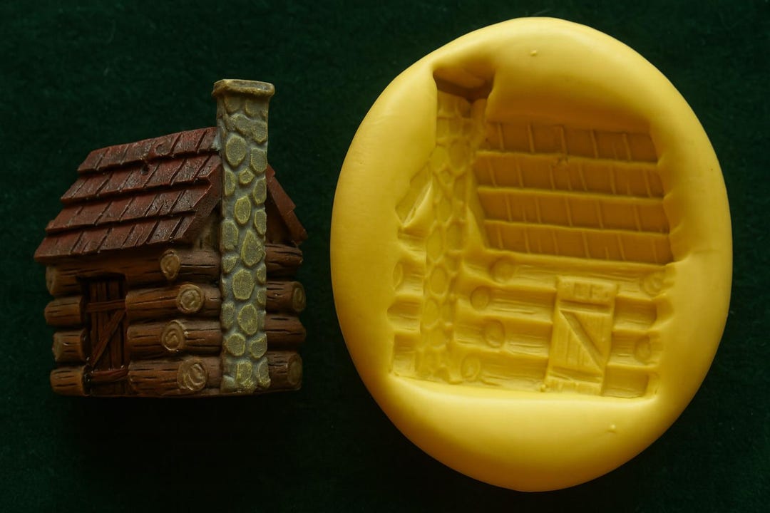 Silicone Log Cabin Mold Baking Fondant Polymer Clay Molds Resin - Etsy