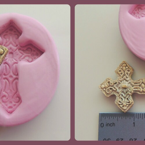 Easter Cross Silicone Mold Resin Polymer Clay Mould | Etsy