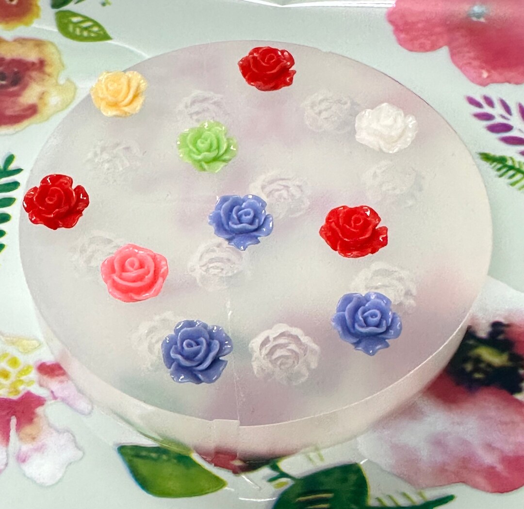 Small Rose Molds Silicone Tiny Rose Mold 10mm Nail Art Flower Resin ...