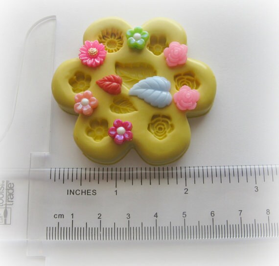 Flower Daisy Rose Polymer Clay Flowers Cabochon Mold Resin | Etsy