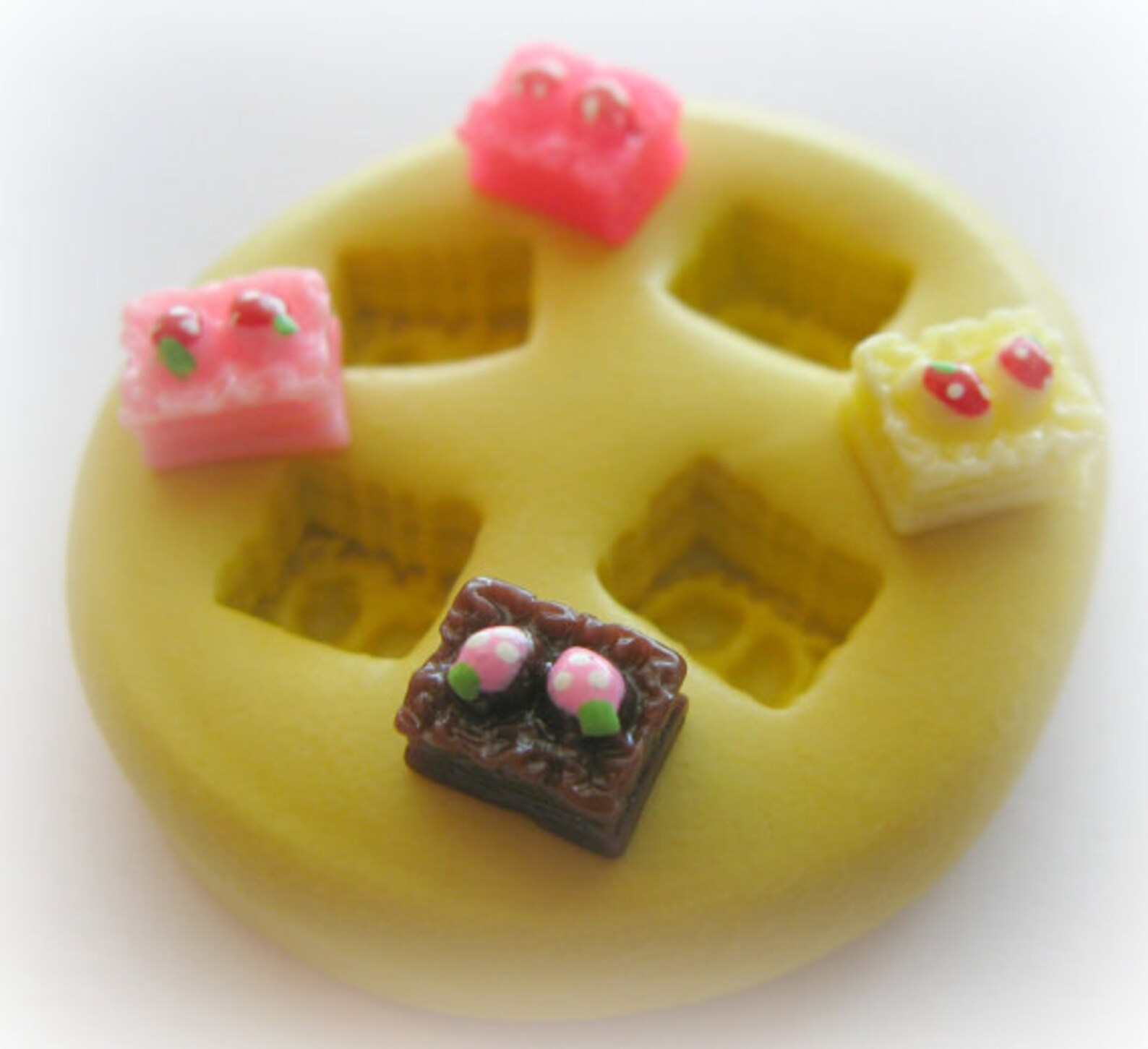 TINY Cake Tart Pie Mold Mould Resin Clay Fondant Miniature - Etsy