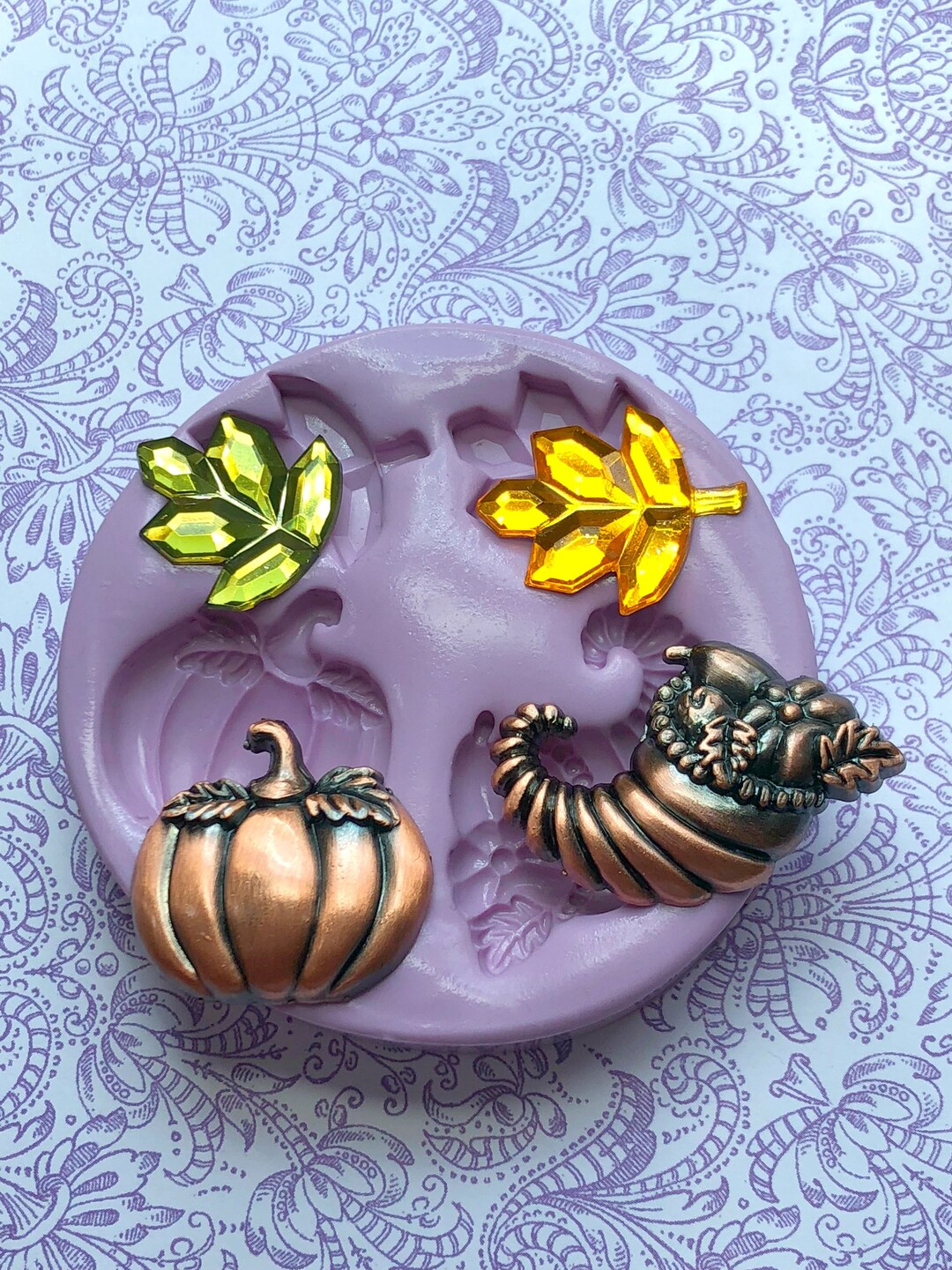 Cornucopia Mold, Silicone Molds, Leaf Mold, Pumpkin Mold, Butter Pat ...
