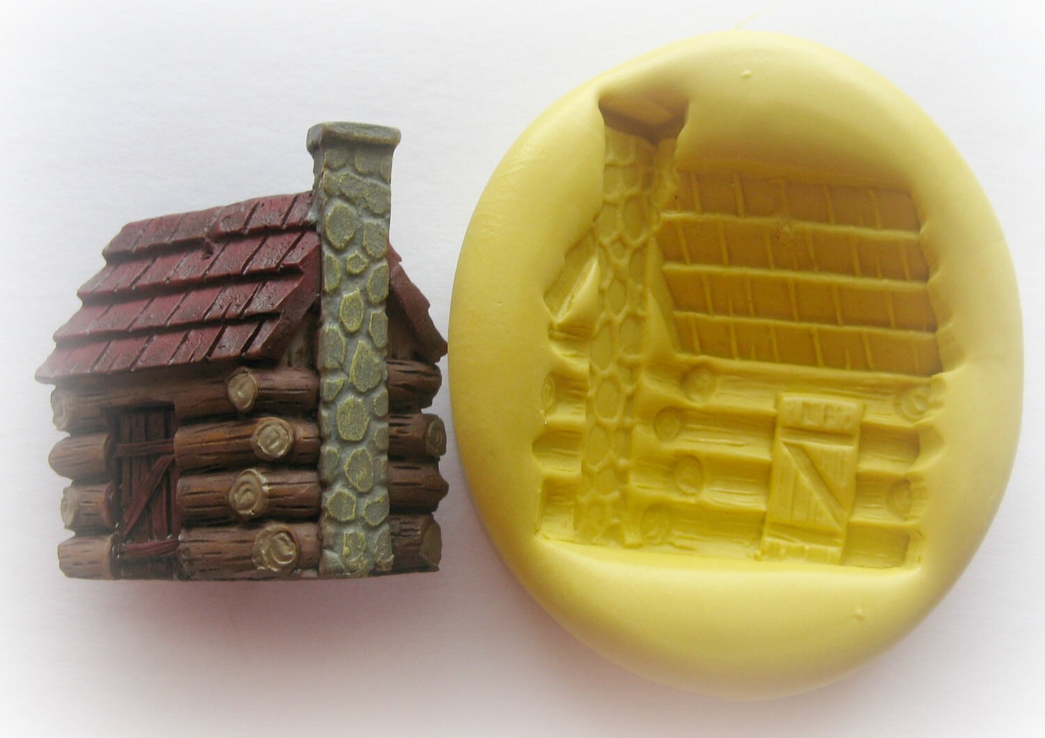 Silicone Log Cabin Mold Baking Fondant Polymer Clay Molds Resin - Etsy