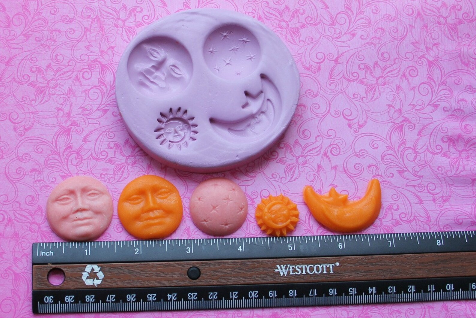 Celestial Moon Silicone Moon Mold Moon Face Sun Stars Mold Galaxy ...